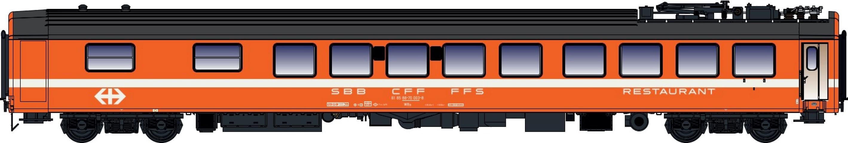 LS Models 472006 - WRm, oranje, SBB signet / Ep. IV / SBB / HO / DC / 1 P. - Modeltreinexpress
